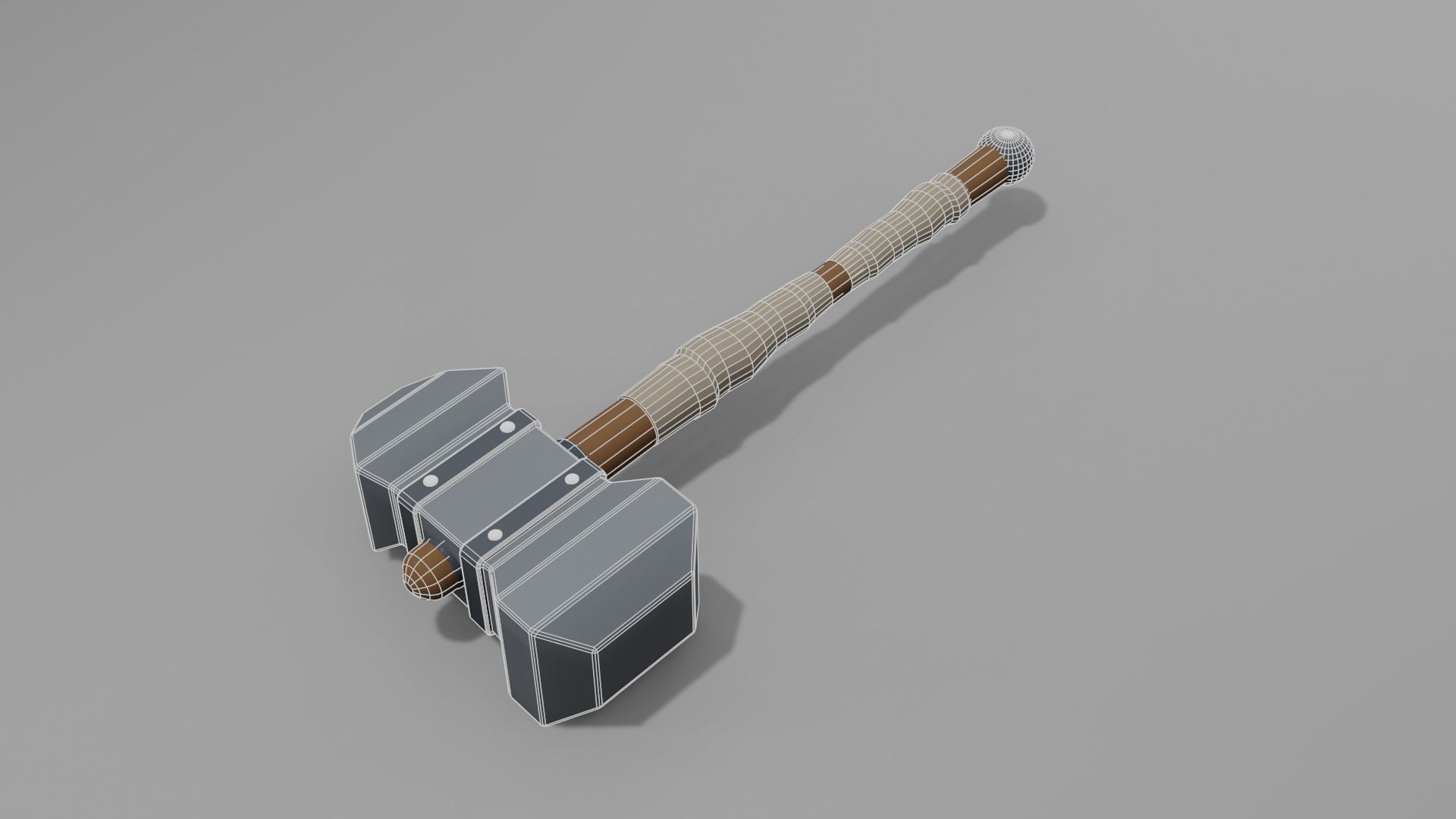 Fantasy hammer in minimalistic style free VR / AR / low-poly 3D model ...