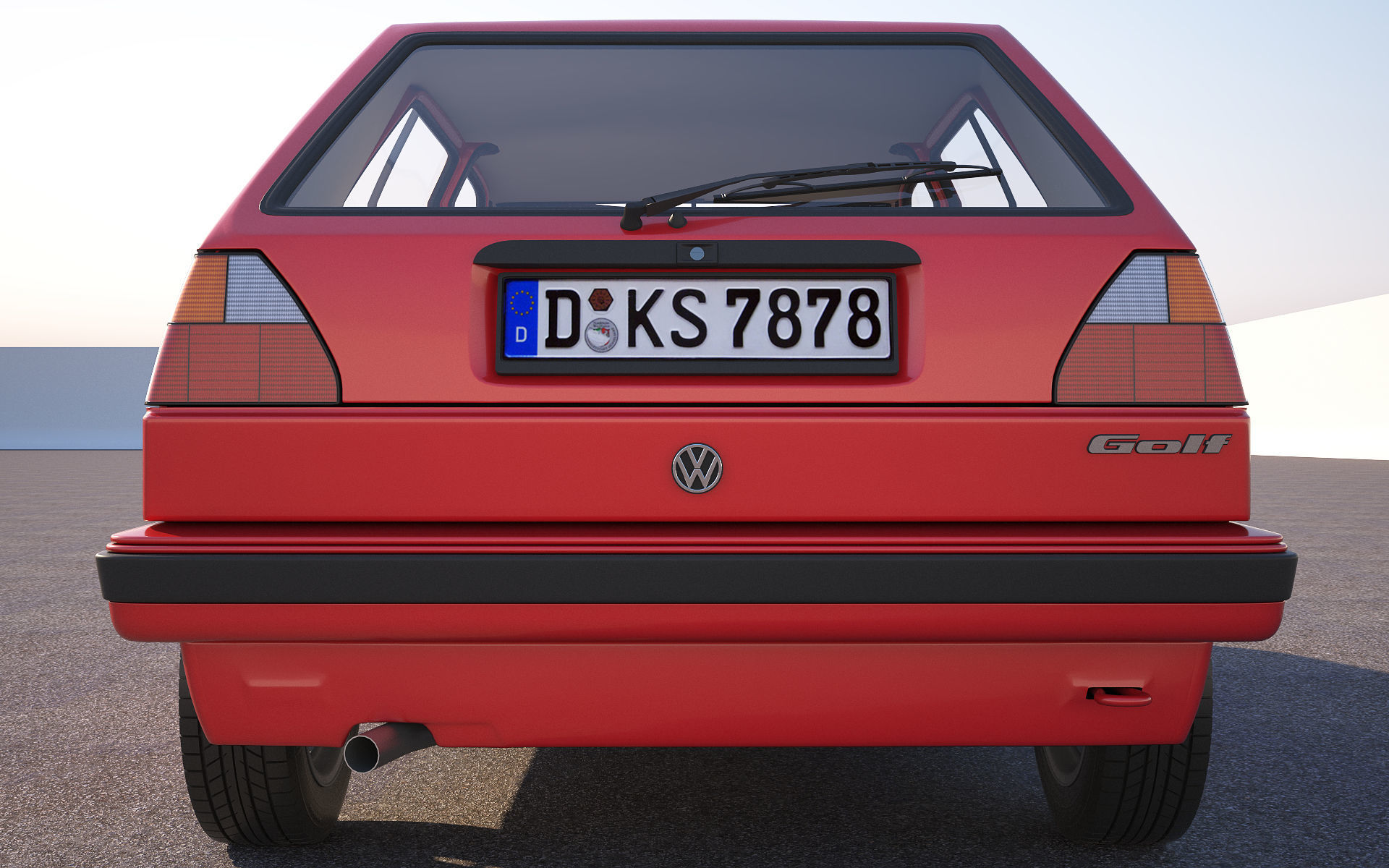 Volkswagen Golf 2 3D model | CGTrader