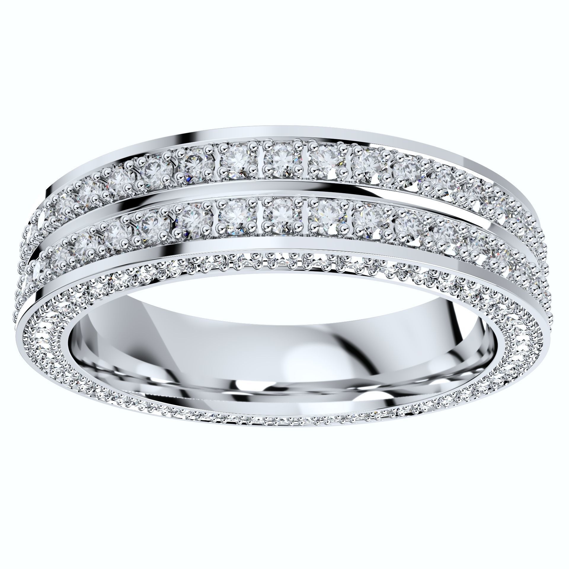 Wedding Set Ring Women And Men Ring CAD Design-V12VA 3D model 3D ...