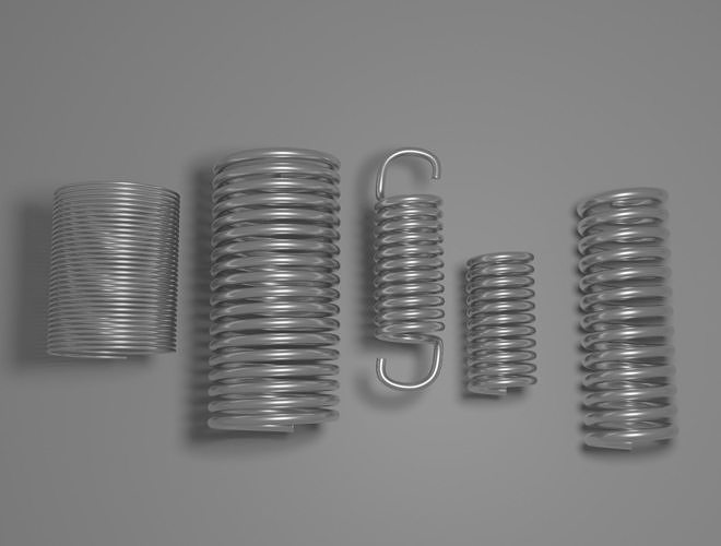 SPRINGS metal 3D model | CGTrader