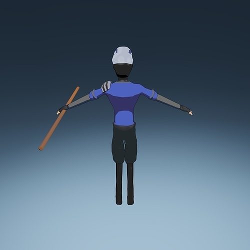 3D model Generic Ninja Low Poly Rigged VR / AR / low-poly | CGTrader
