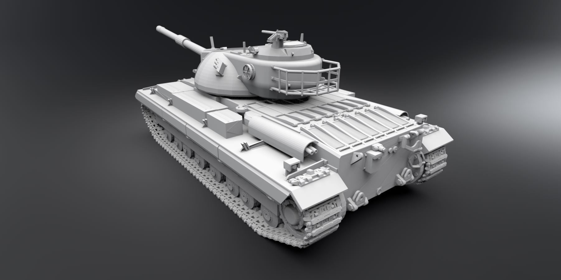 Fv214 Conqueror Scale Model 3D model 3D printable | CGTrader