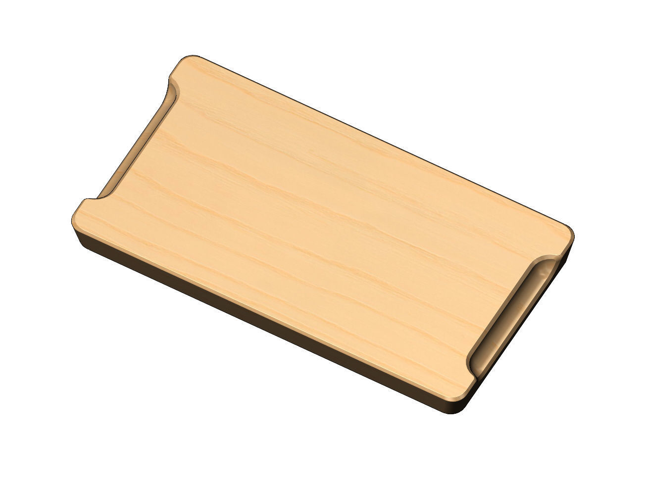 Rectangular 4 slots serving tray relief 3D model 3D printable | CGTrader
