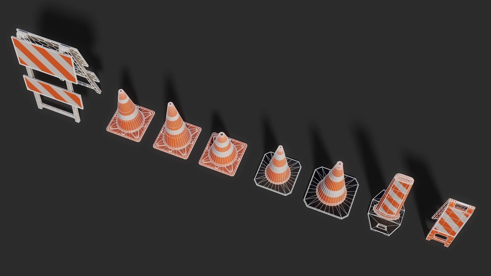 3D model Traffic Cones 3D model Pack VR / AR / low-poly | CGTrader