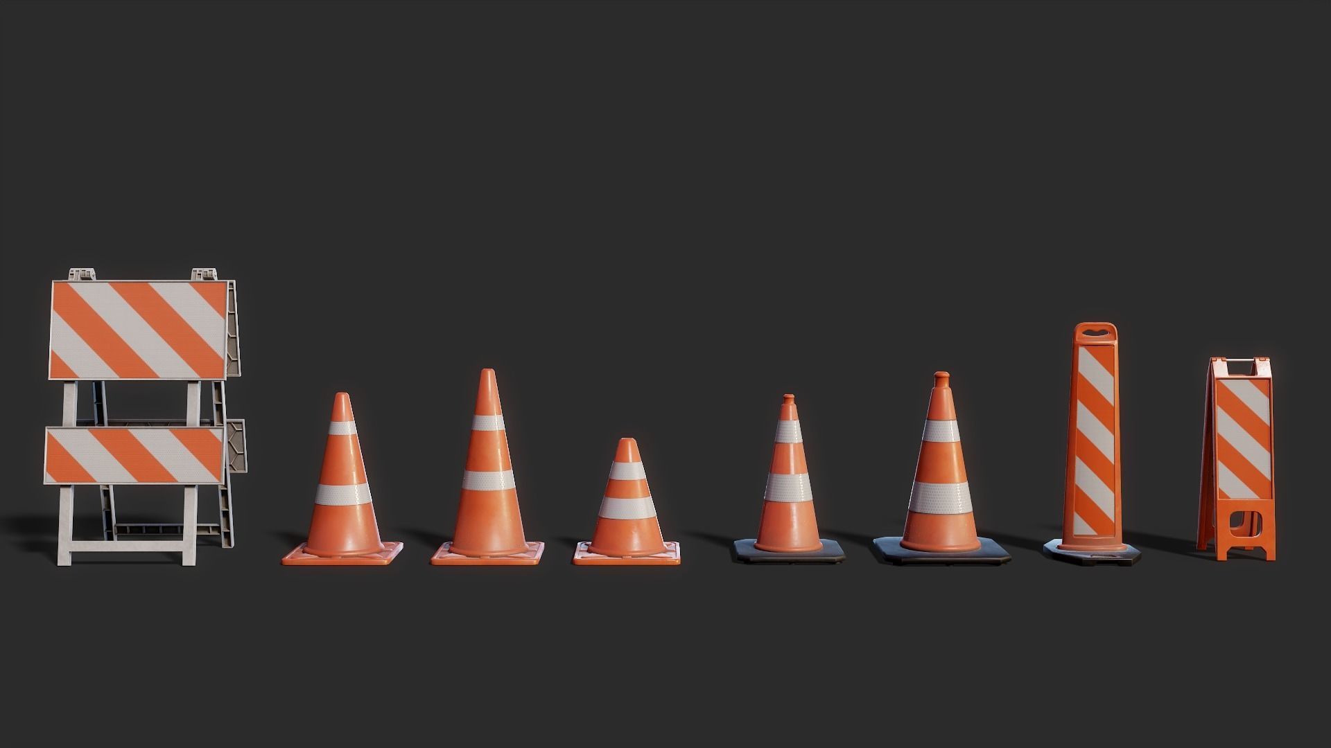 3D model Traffic Cones 3D model Pack VR / AR / low-poly | CGTrader
