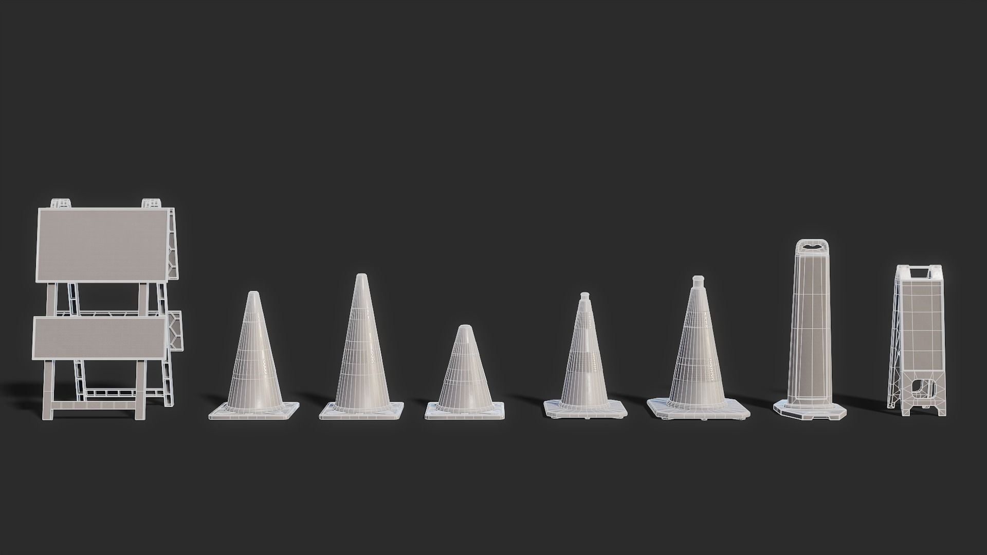 3D model Traffic Cones 3D model Pack VR / AR / low-poly | CGTrader