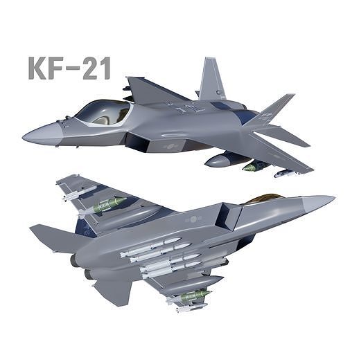 South Korea KAI KF-21 KFX Jet fighter blender 3D model | CGTrader