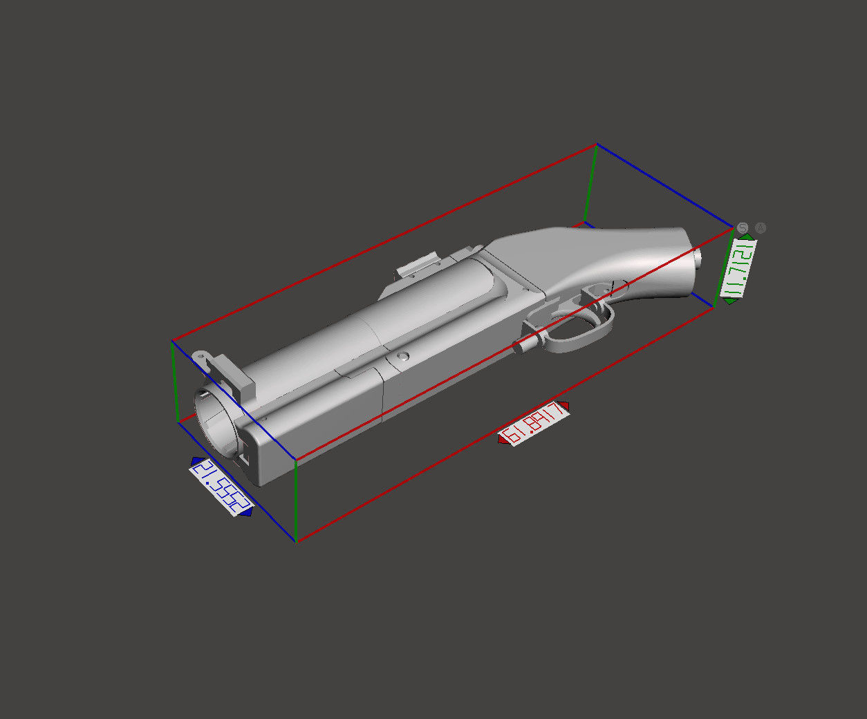 USA 40MM GRENADE LAUNCHER M79 SAWED OFF 1-6 12 INCH 3D model | CGTrader