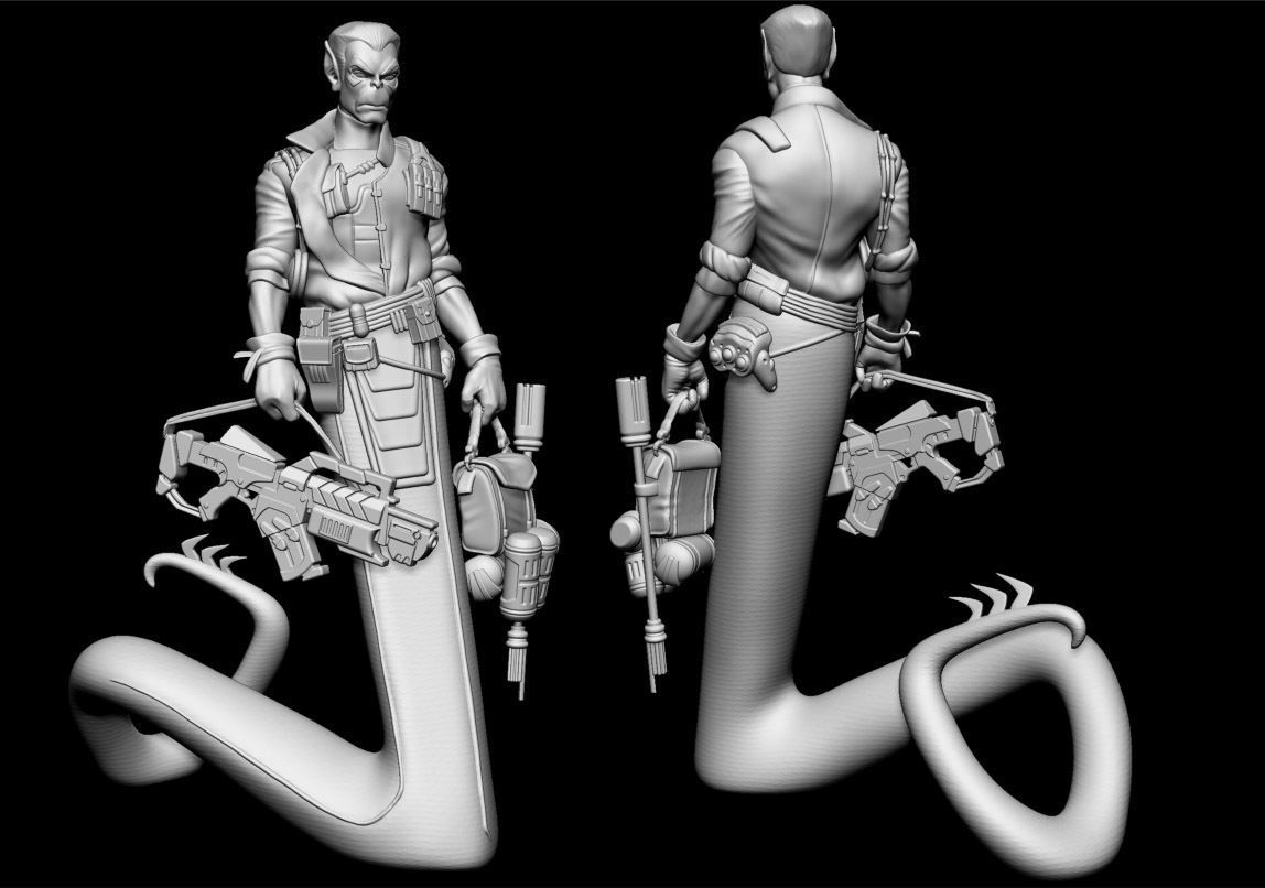 Alien legion Sarigar Figurine 3D model 3D printable | CGTrader
