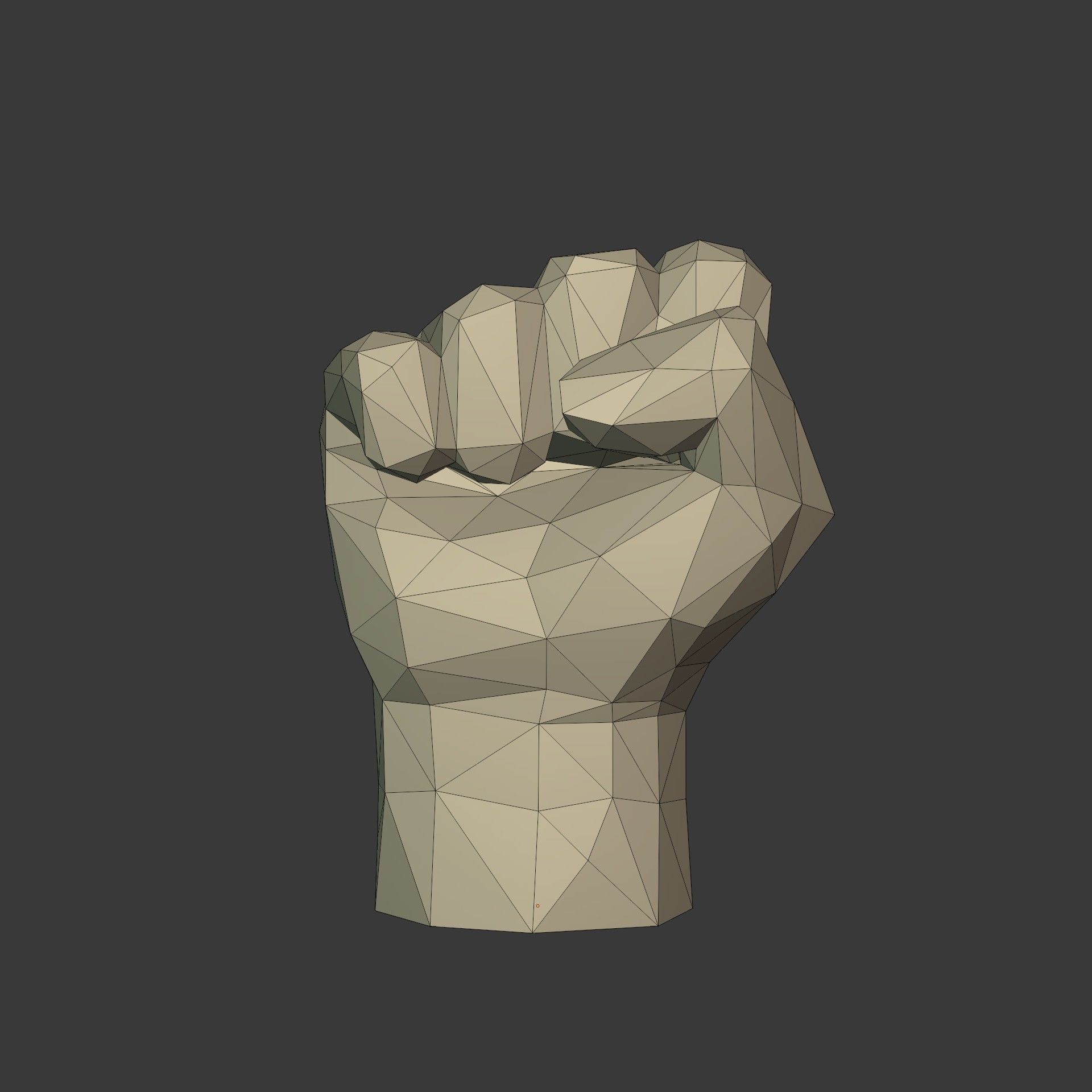 Low Poly Fist Figurine - Ready for 3D Printing 3D model 3D printable ...