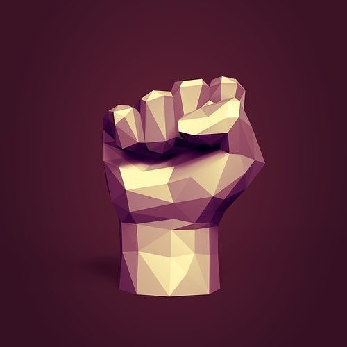Low Poly Fist Figurine - Ready for 3D Printing 3D model 3D printable ...