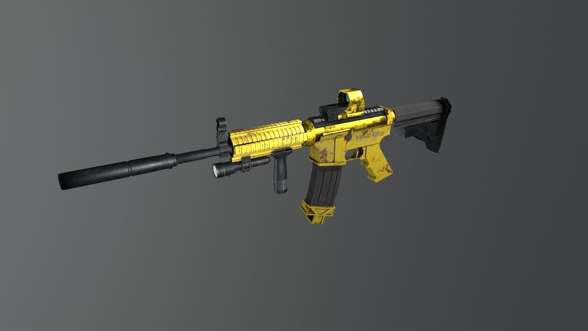 3D model Cyberpunk Rifle MA41 VR / AR / low-poly | CGTrader