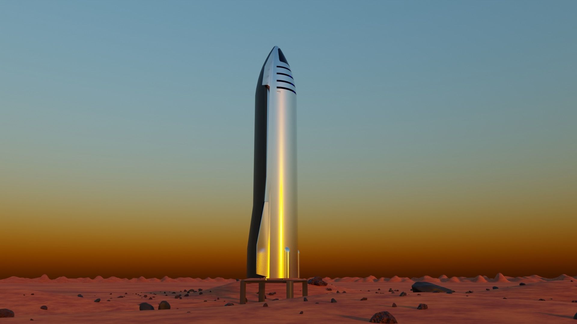 3D model Starship - SpaceX VR / AR / low-poly | CGTrader