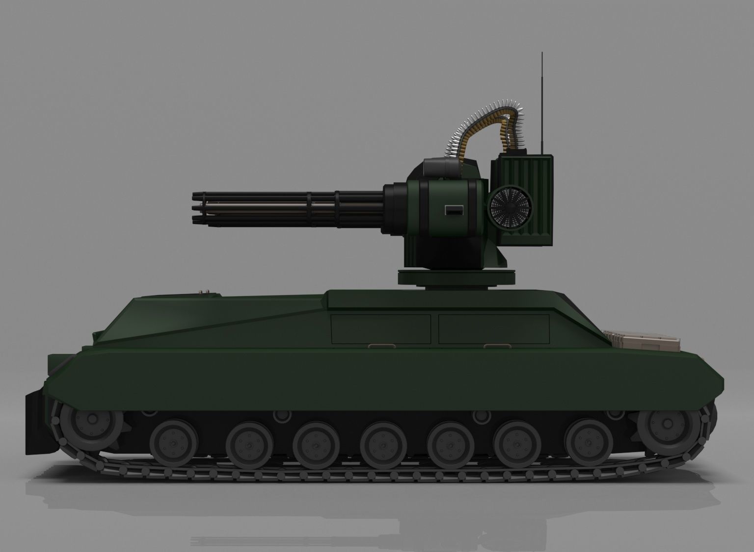 Gatling Tank Mark II 3D model rigged | CGTrader