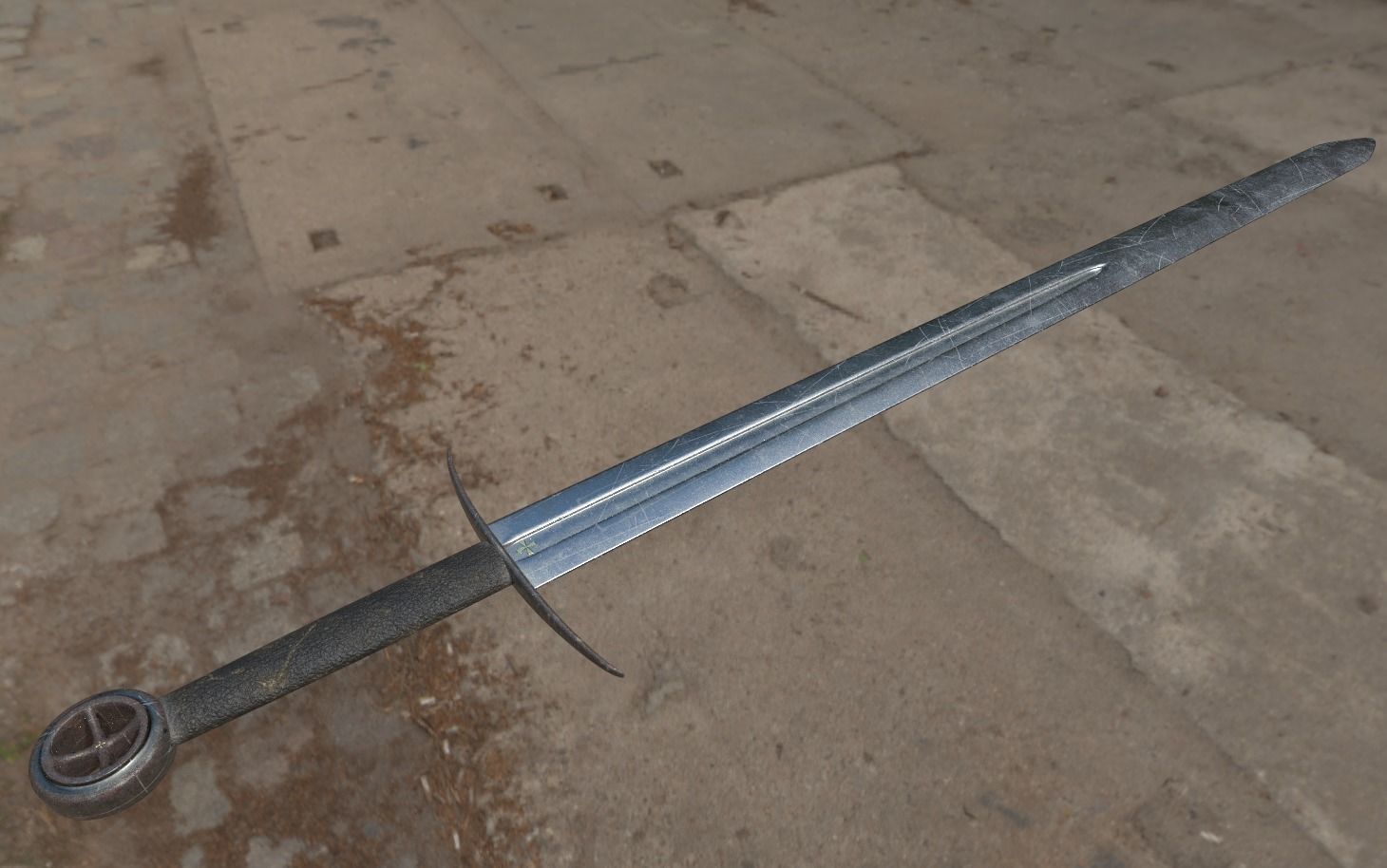 3D model Game Ready Historically Accurate Knightly Arming Sword Type ...