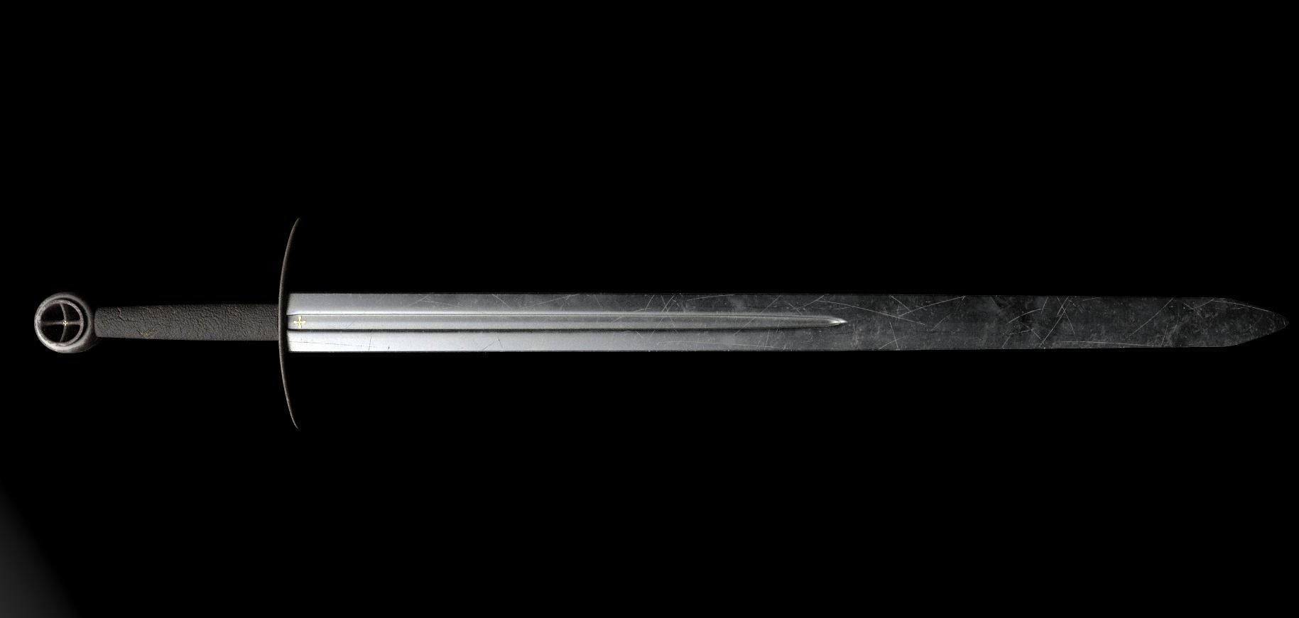 3D model Game Ready Historically Accurate Knightly Arming Sword Type ...