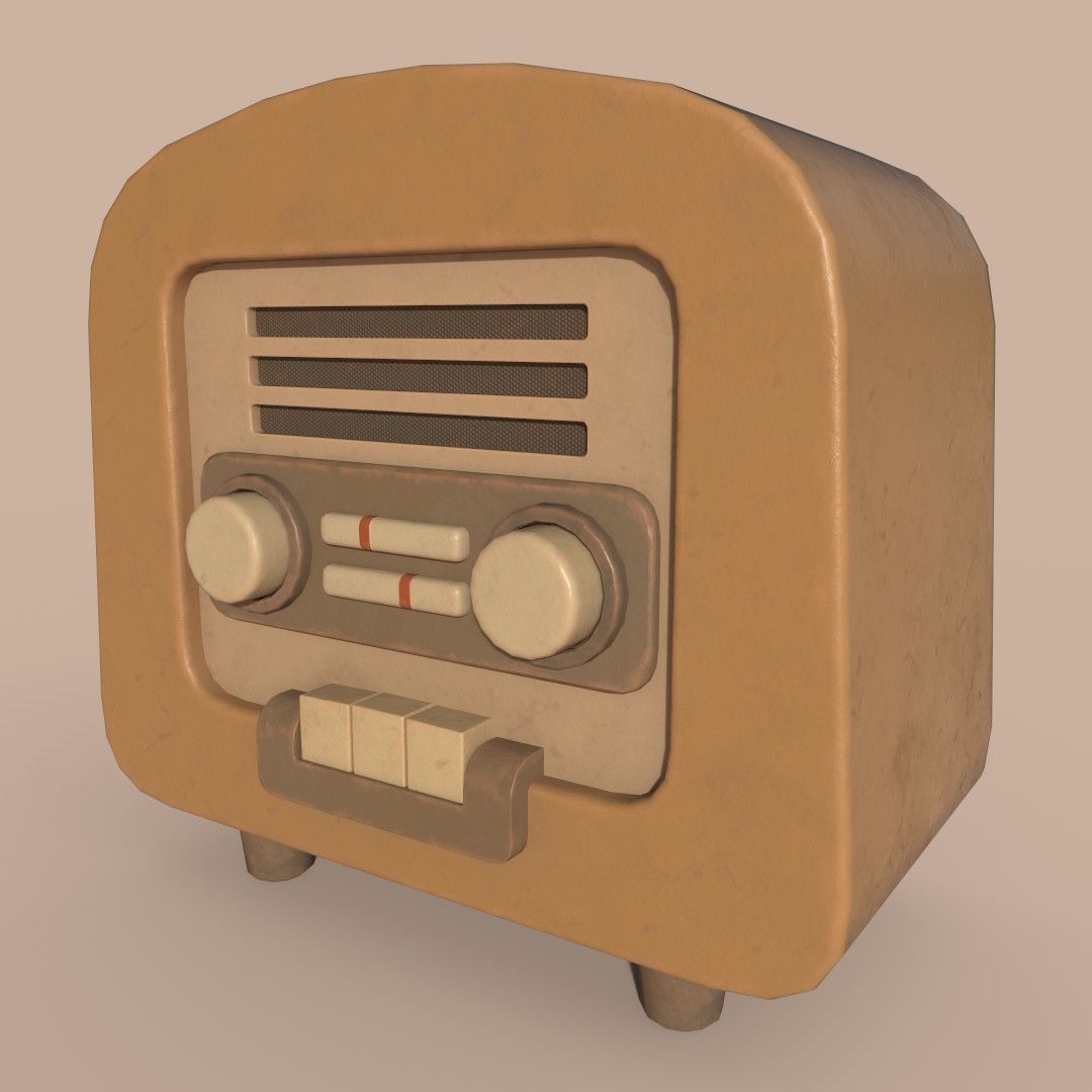 3D model Low-poly Simple Stylized Retro Radio VR / AR / low-poly | CGTrader