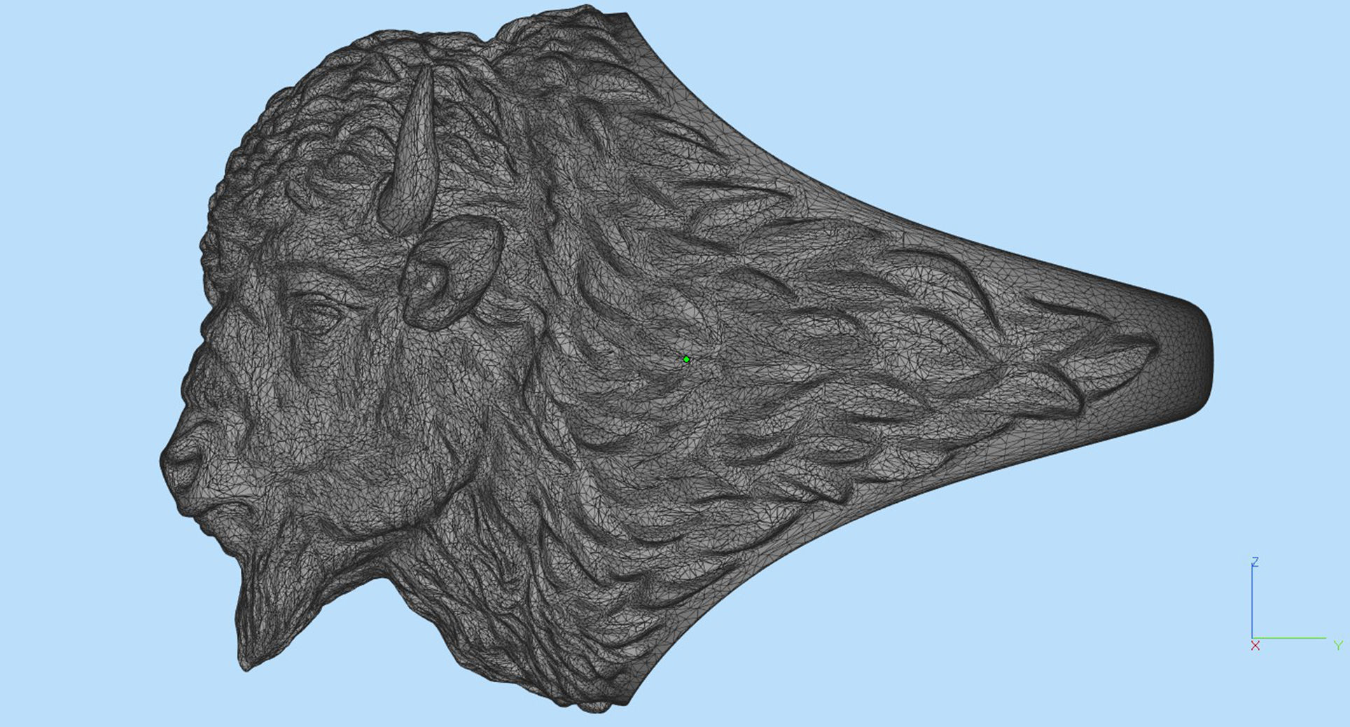 Bison Buffalo Head Sculpture ring 3D Printable model R5 3D model 3D ...