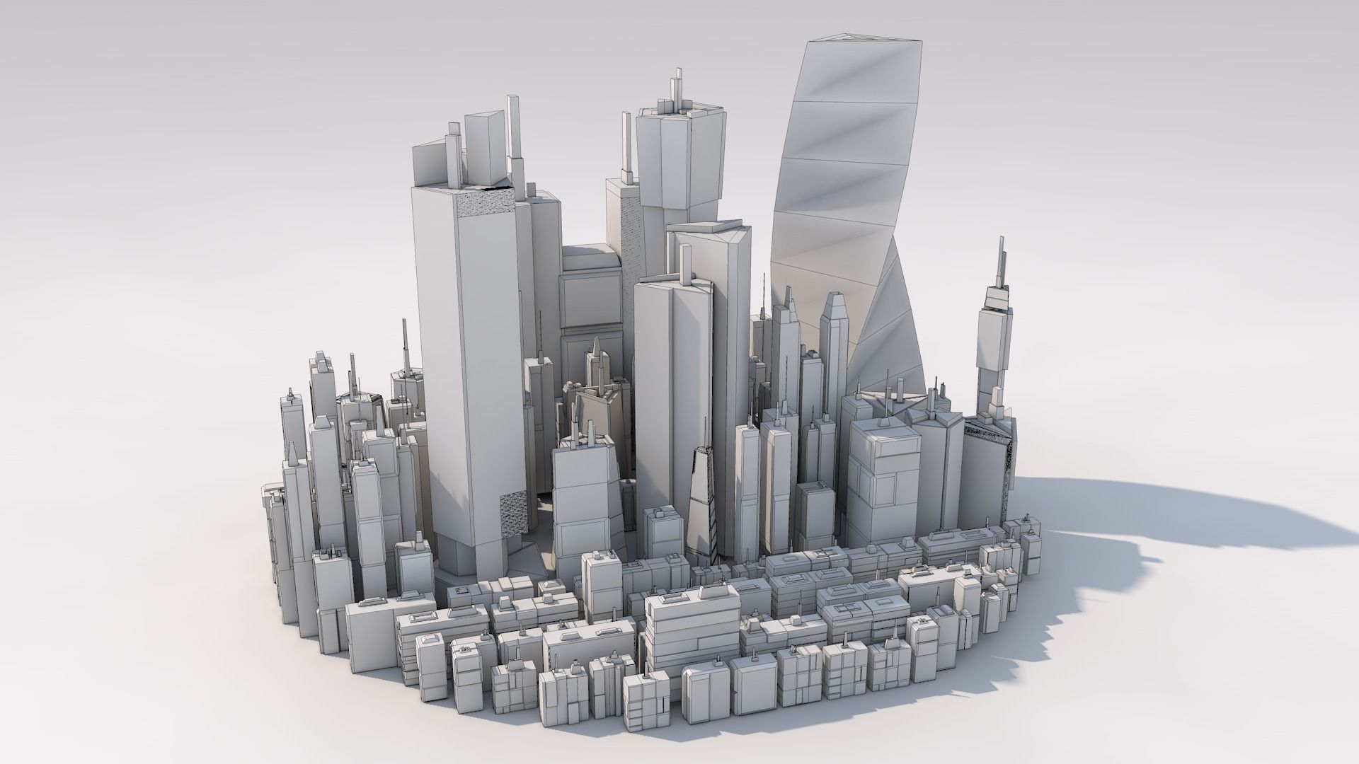 Sci Fi Cityscape Mega Pack Cyberpunk 57 Greeble Buildings Lot free 3D ...