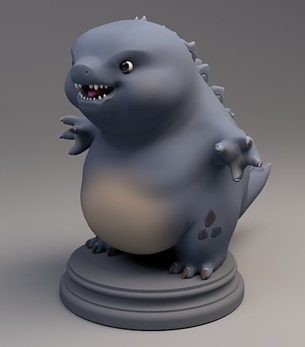 3D model Godzilla statue VR / AR / low-poly | CGTrader