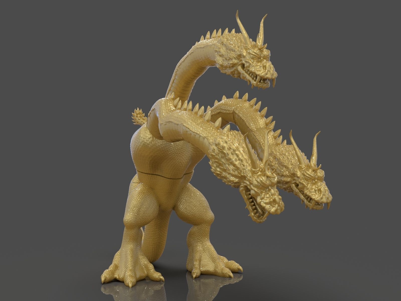 King Ghidorah Headphones Holder 3D model 3D printable | CGTrader