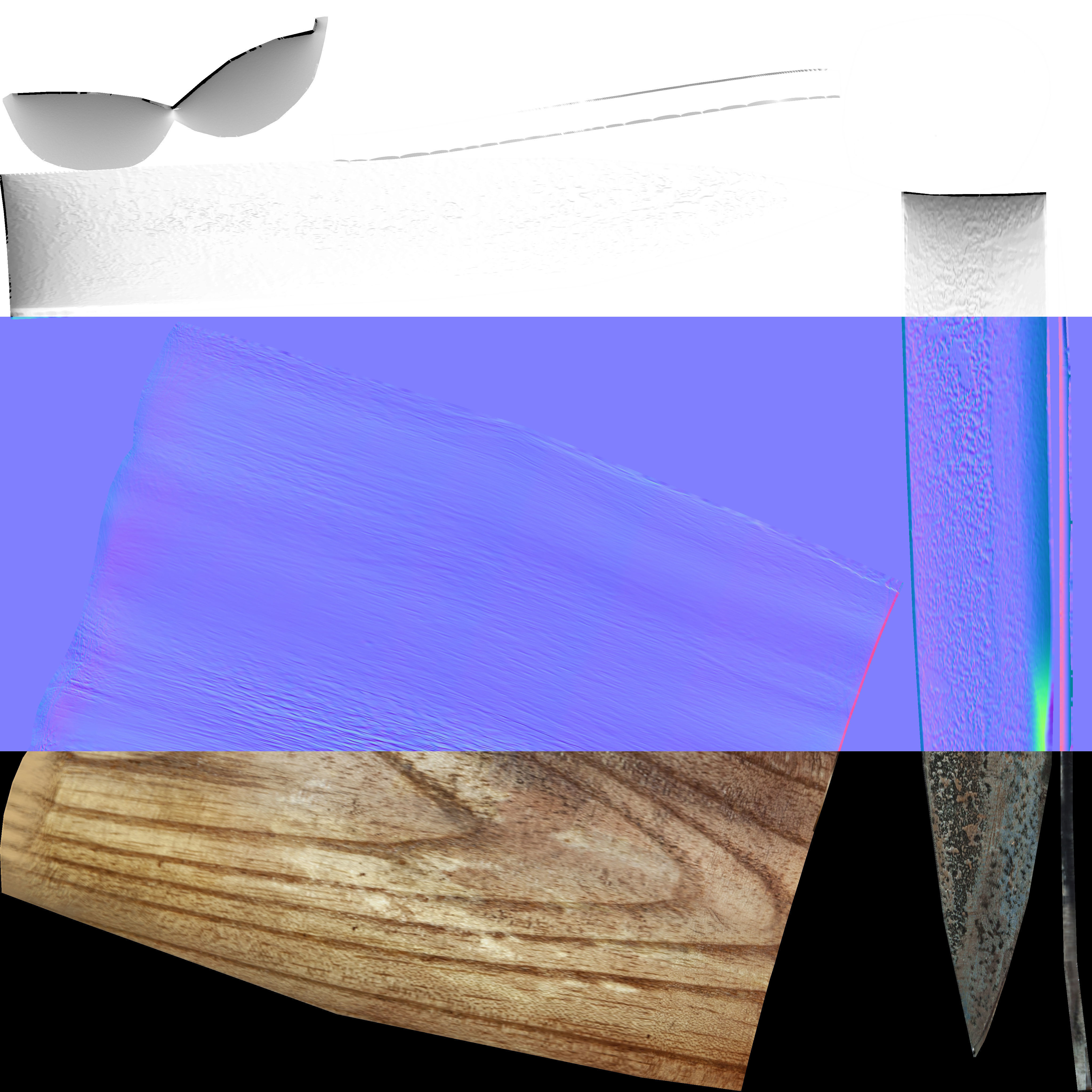 3D model Knife and sheath midieval 3D scan VR / AR / low-poly | CGTrader