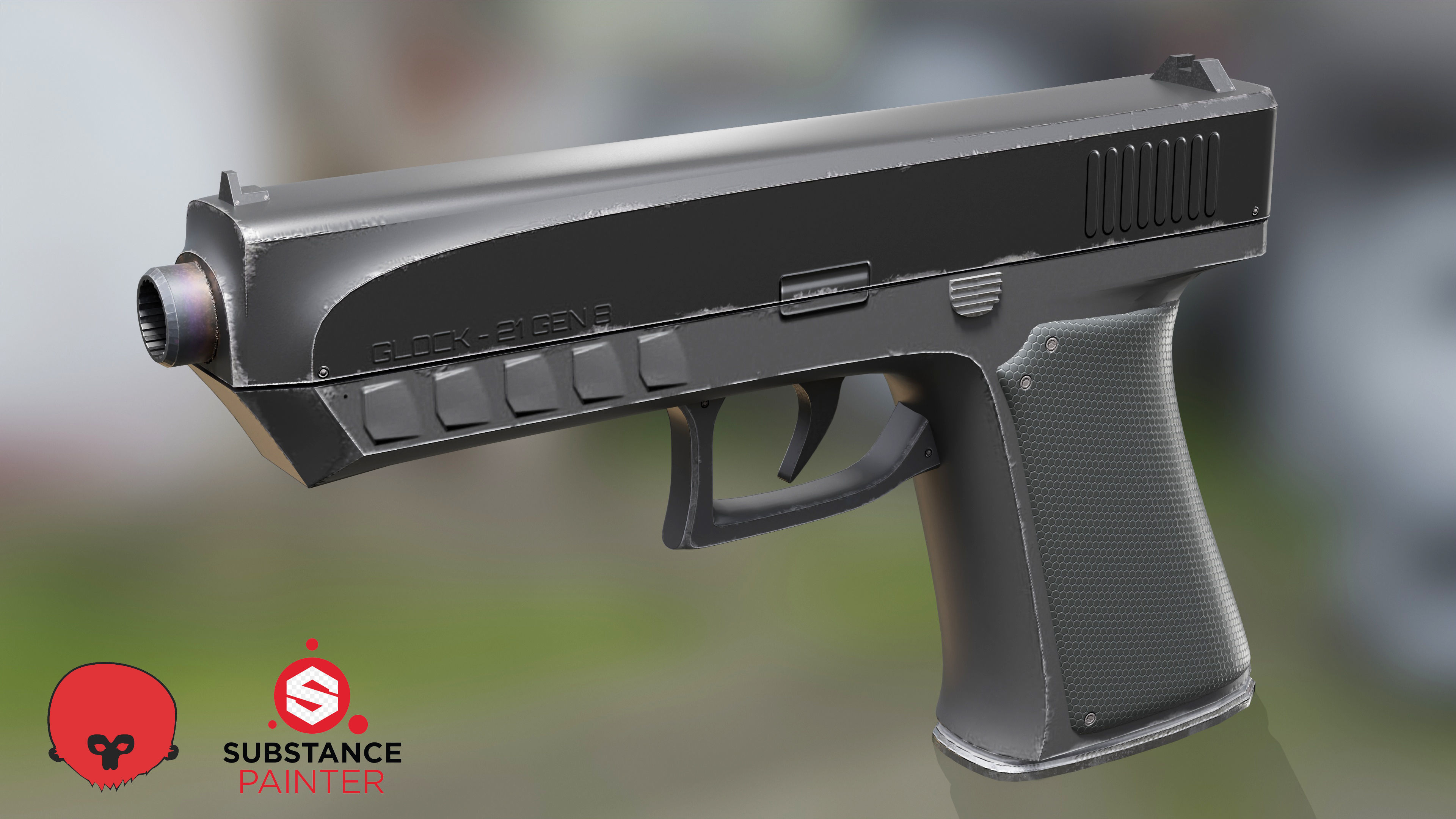 3D model Glock 21 Gen-8 pistol VR / AR / low-poly | CGTrader