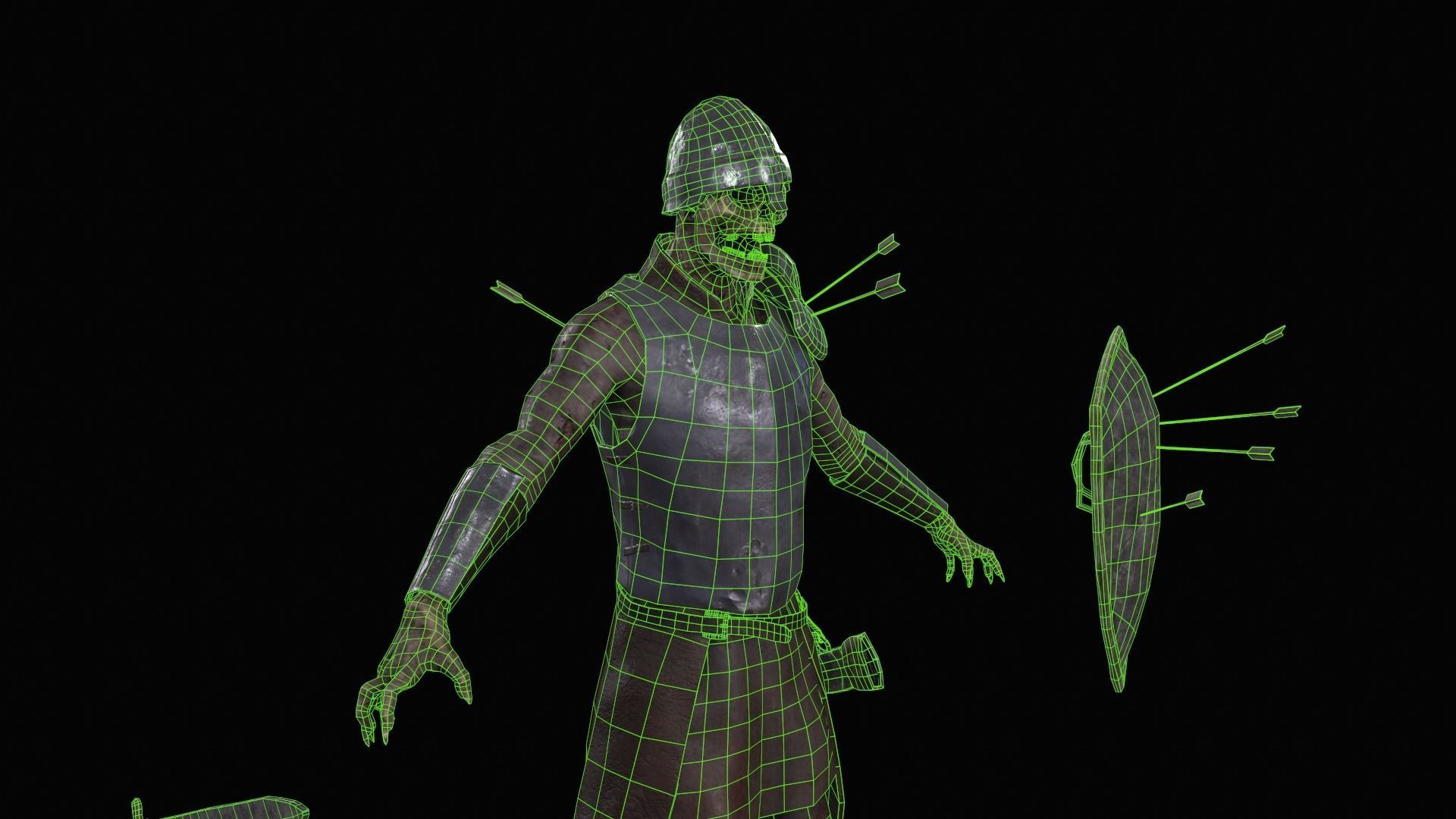 Zombie warrior free VR / AR / low-poly 3D model | CGTrader
