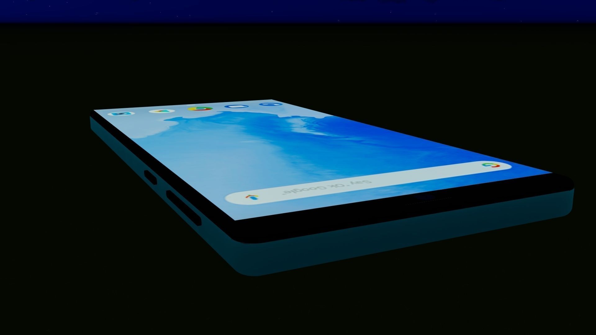 Customized android phone free VR / AR / low-poly 3D model animated ...