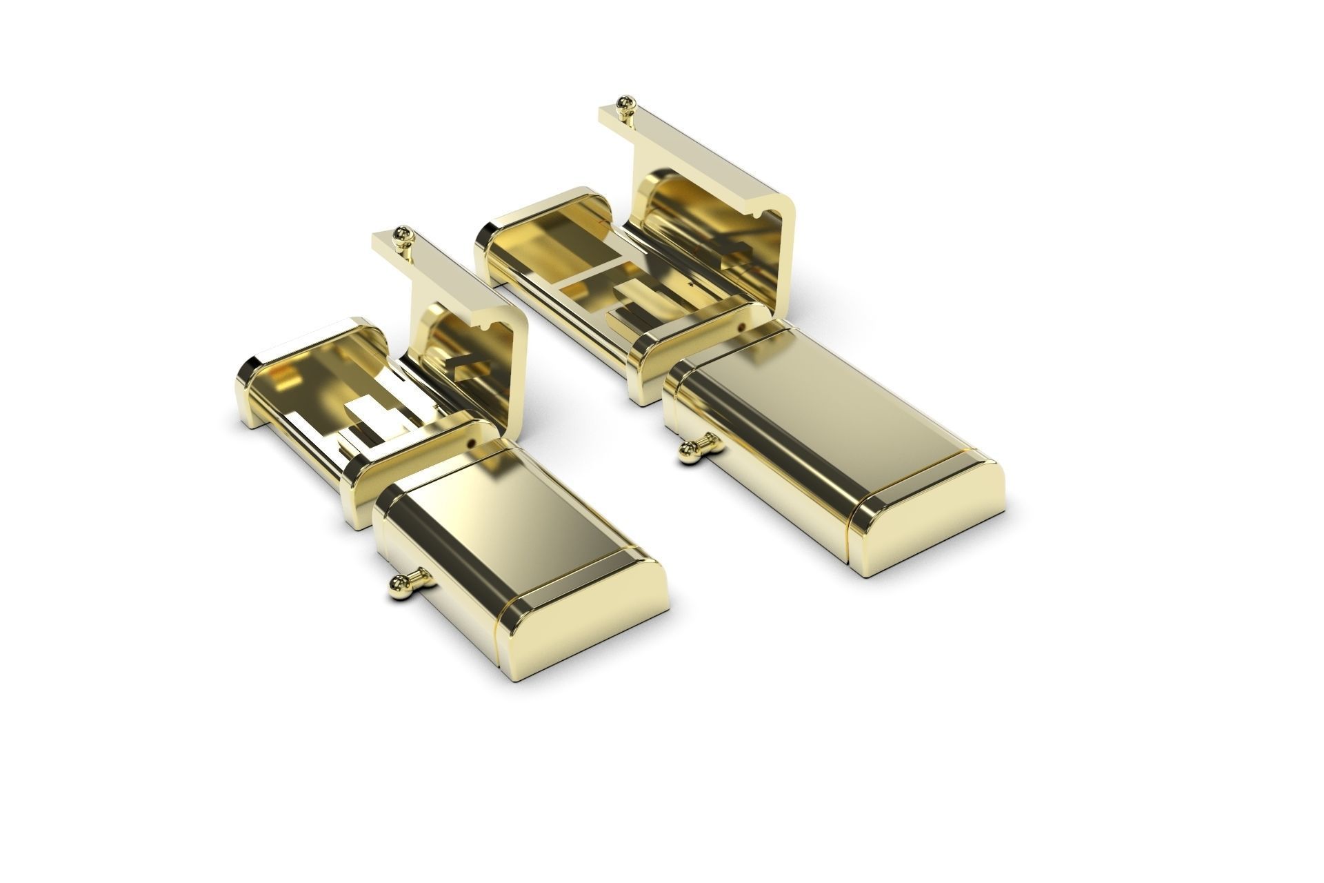 15mm Cuban Link Lock 2 versions long and short sizes 3D model 3D ...