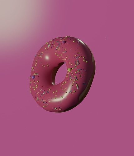 Donut with glaze 3D model | CGTrader