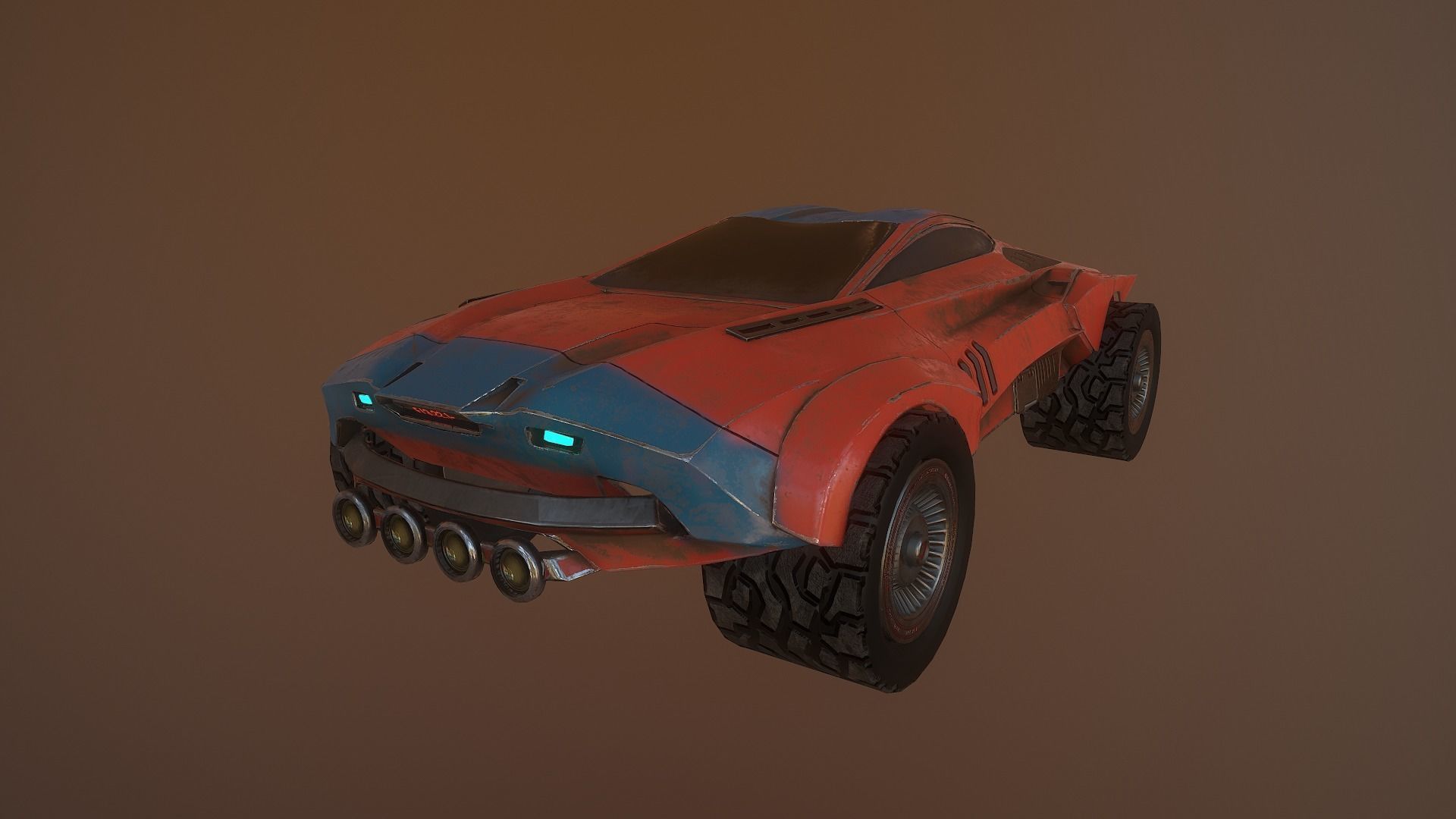 3D model Cyberpunk Terrain Concept Vehicle VR / AR / low-poly | CGTrader