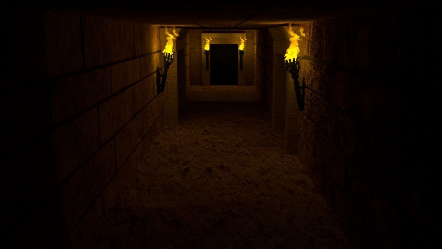 Egypt Dungeon Corridor With Animated Torches Environmental 3D model ...