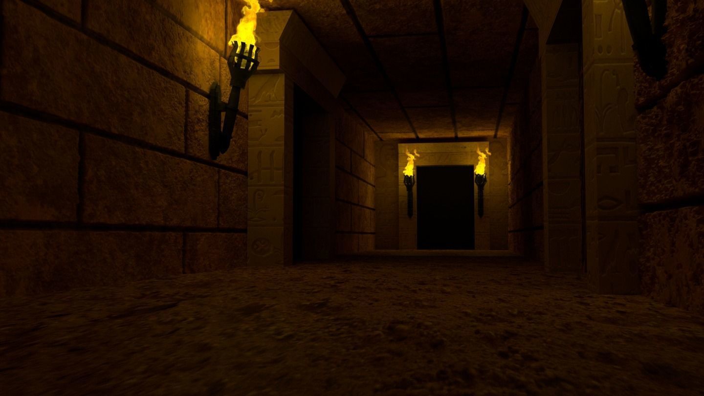 Egypt Dungeon Corridor With Animated Torches Environmental 3D model ...