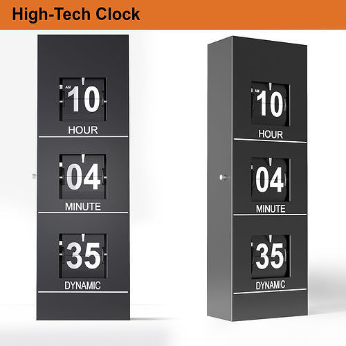 High-Tech Clock 3D model | CGTrader