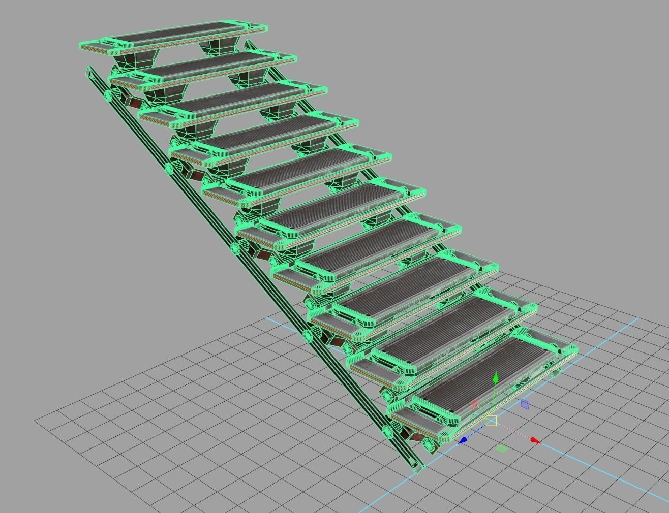 sci fi Modular architectural design - low-poly construction 3D Model ...