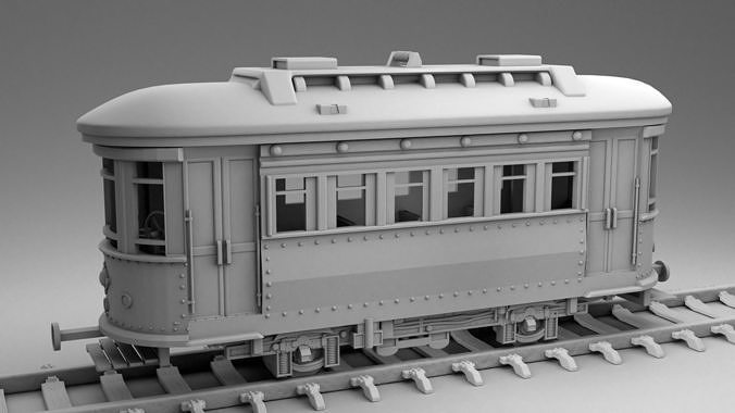 Train car 3D model 3D printable | CGTrader