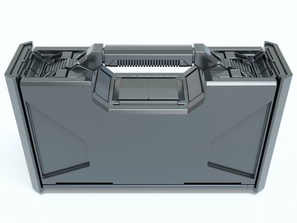 Sci-Fi Storage Box Case High-poly 3D model | CGTrader