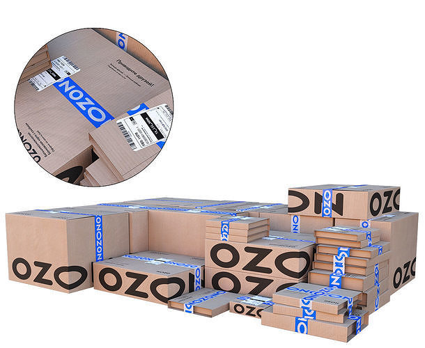 3D model Ozon boxes VR / AR / low-poly | CGTrader