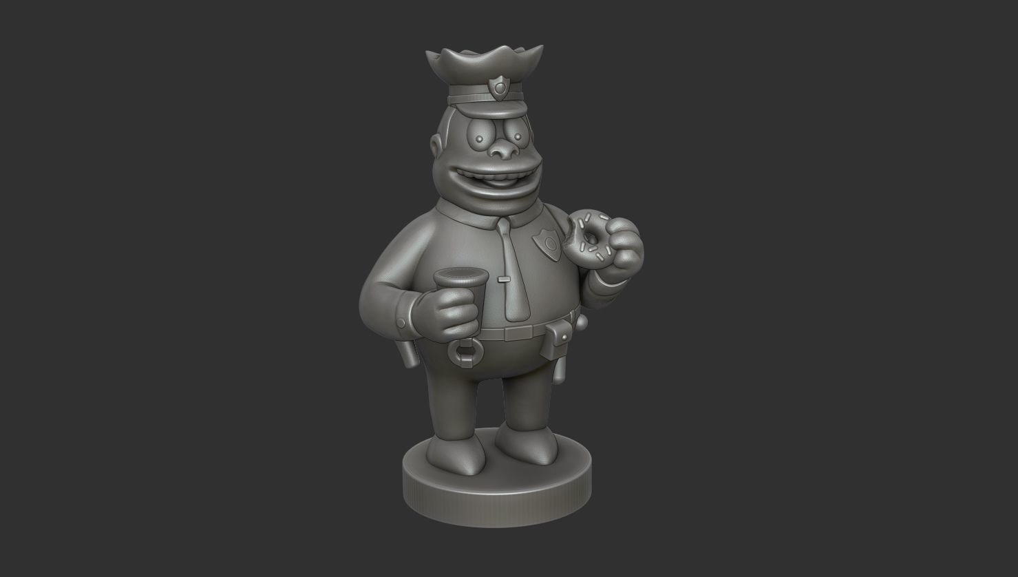 Chief Wiggum 3D model 3D printable | CGTrader