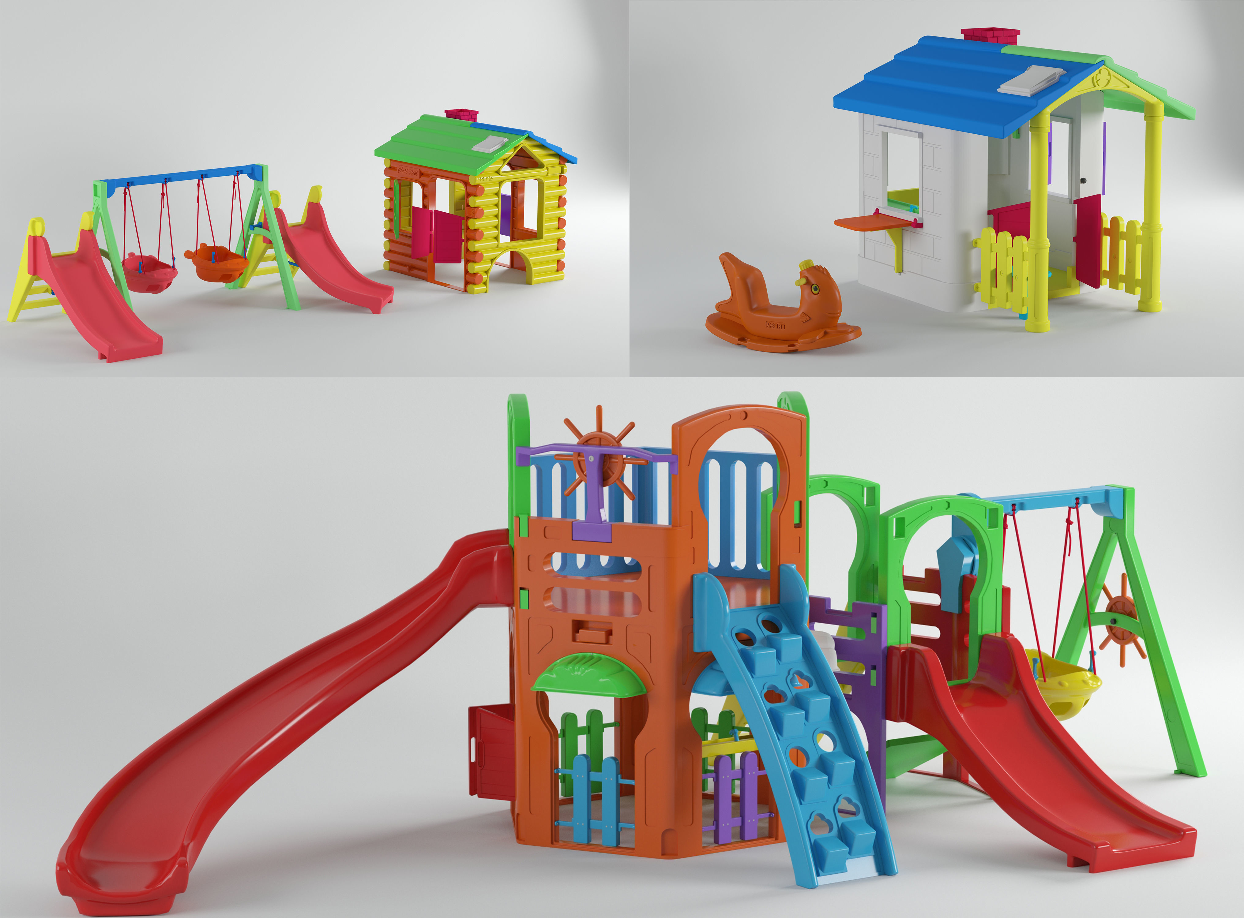 Kids playground kit 3D model | CGTrader