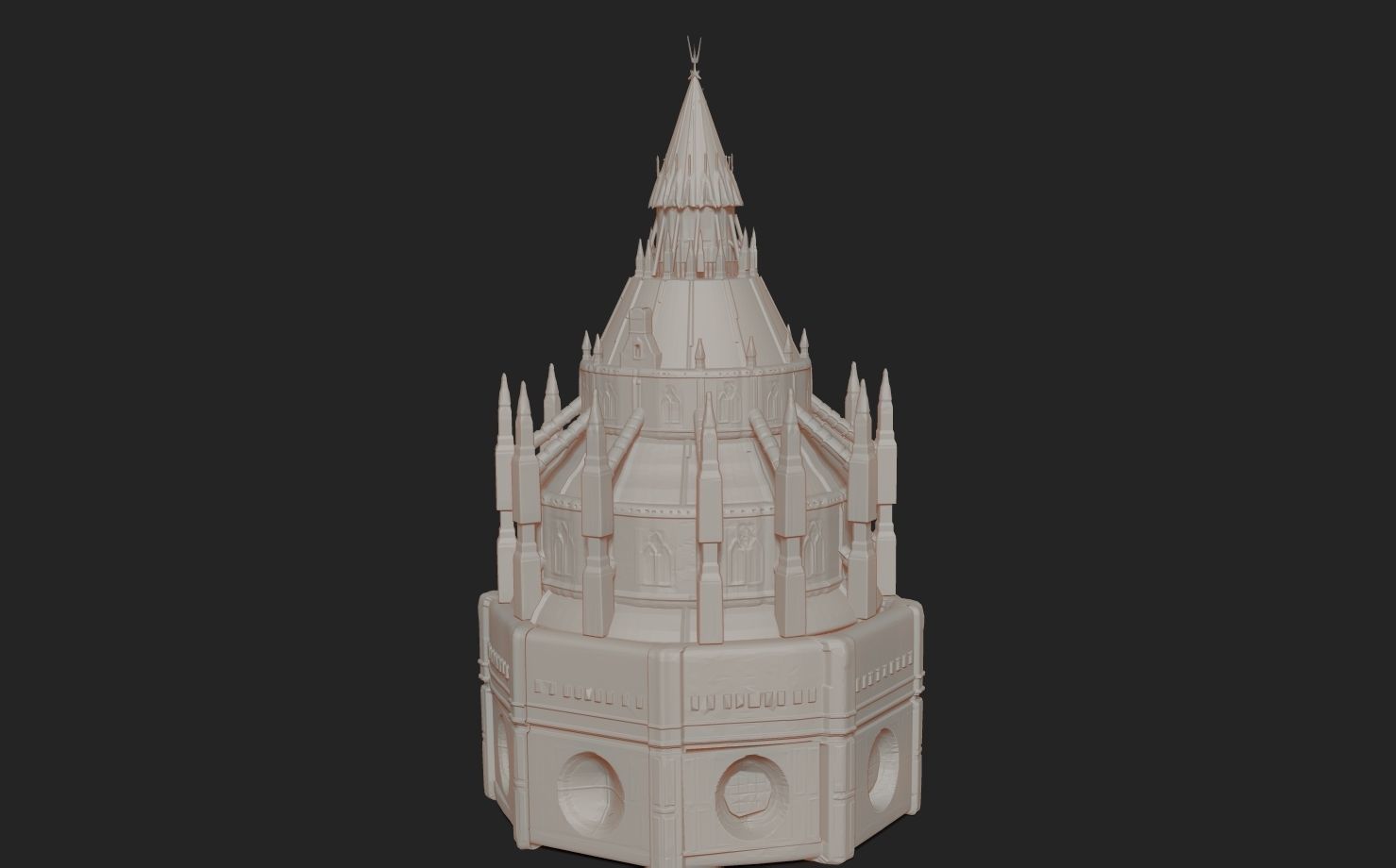 Wizard Tower Dome 3D model | CGTrader