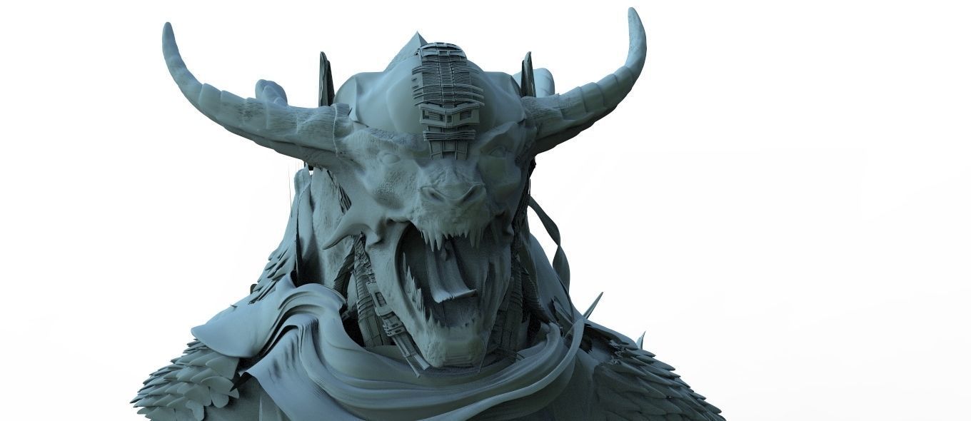 Demon monster head 3D model | CGTrader