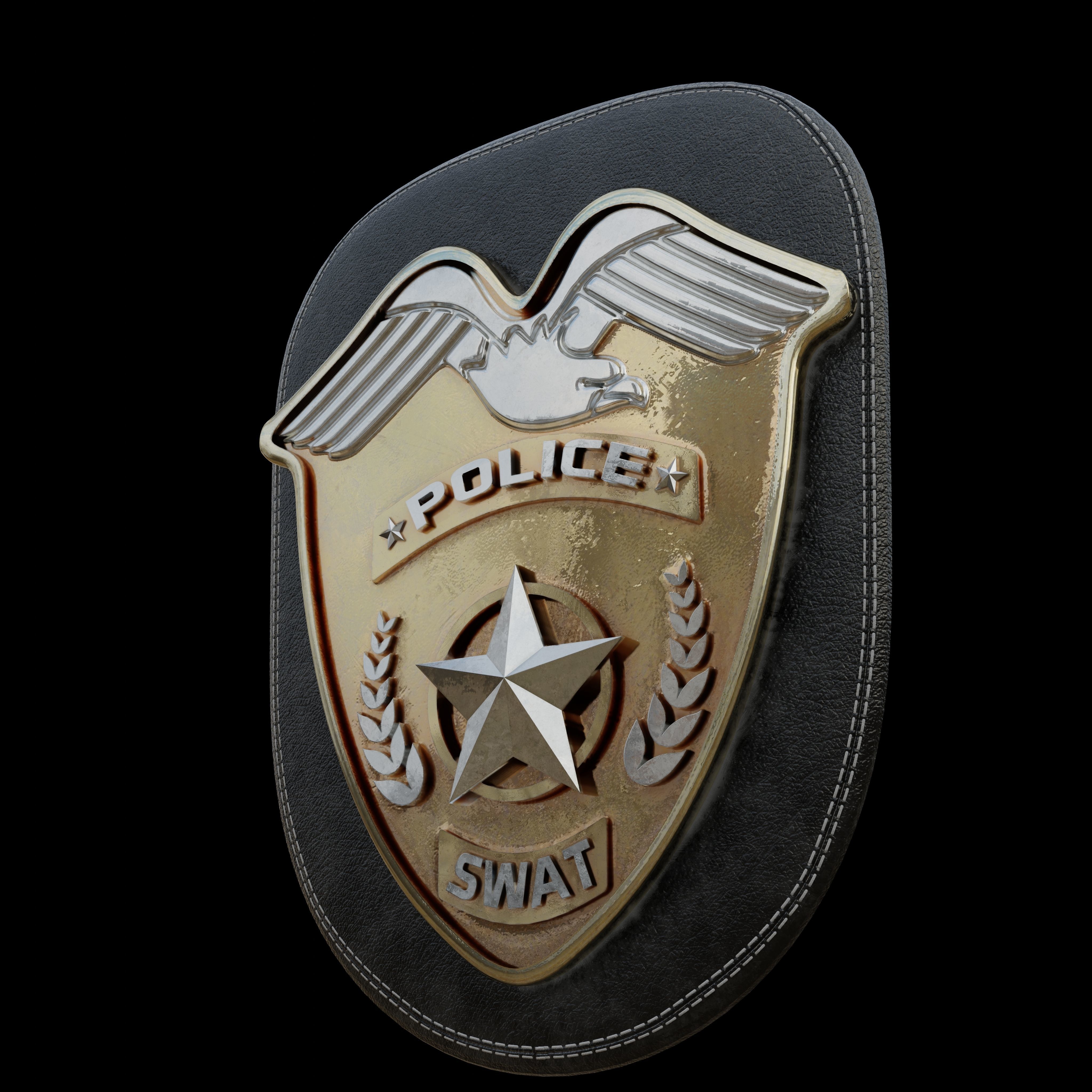 3D model SWAT Police Badge Photorealistic PBR Low-poly 3D model VR / AR ...