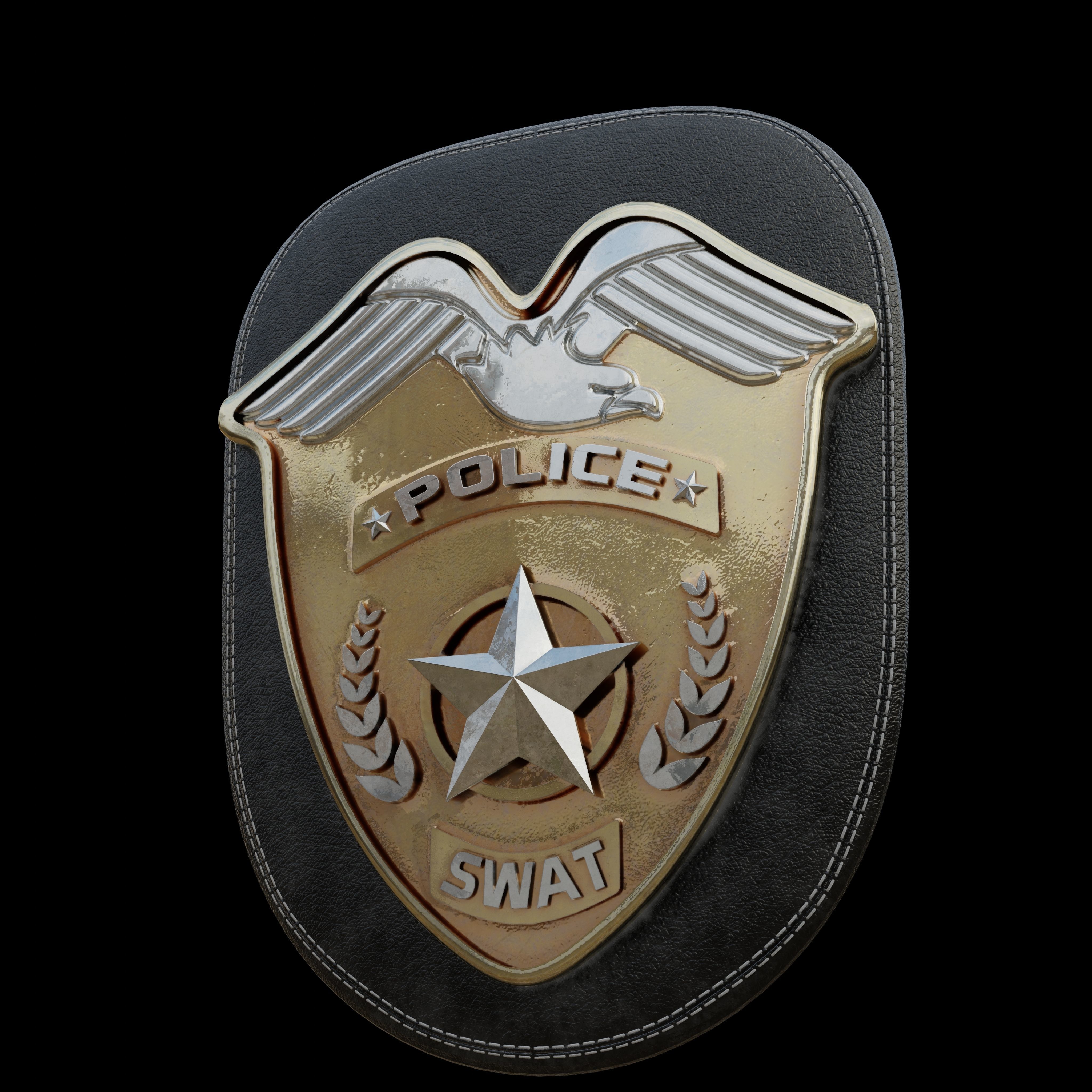 3D model SWAT Police Badge Photorealistic PBR Low-poly 3D model VR / AR ...