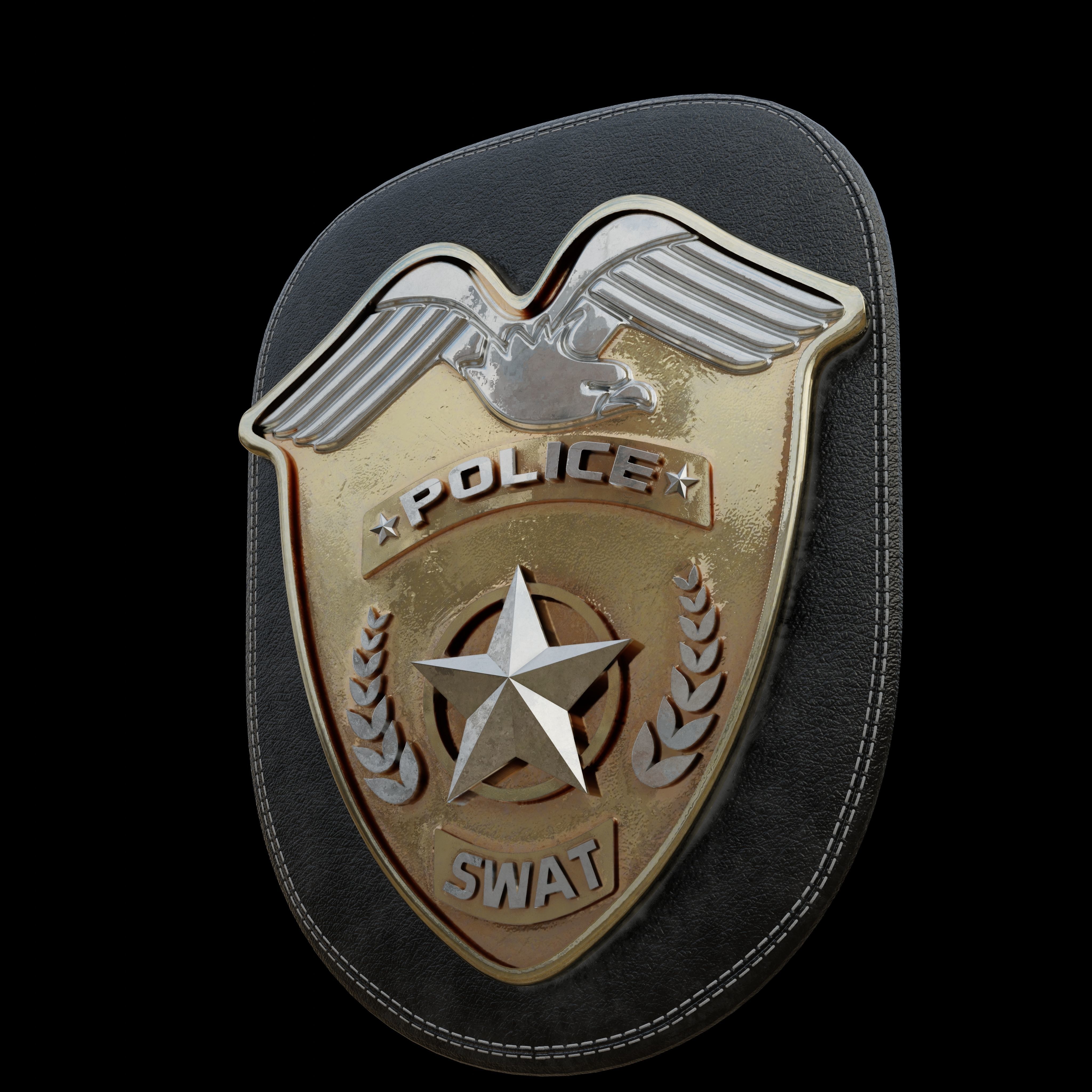 3D model SWAT Police Badge Photorealistic PBR Low-poly 3D model VR / AR ...