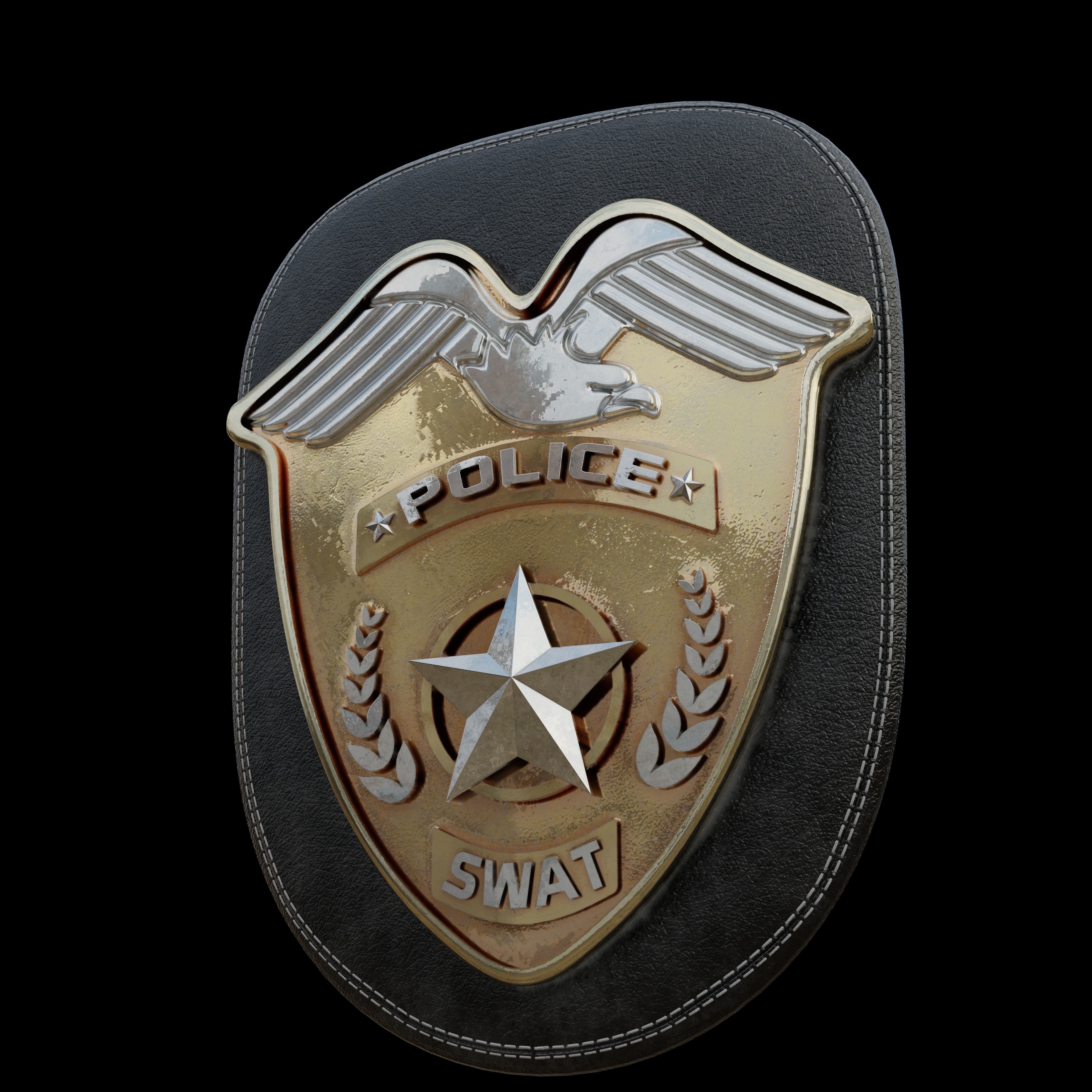 3D model SWAT Police Badge Photorealistic PBR Low-poly 3D model VR / AR ...