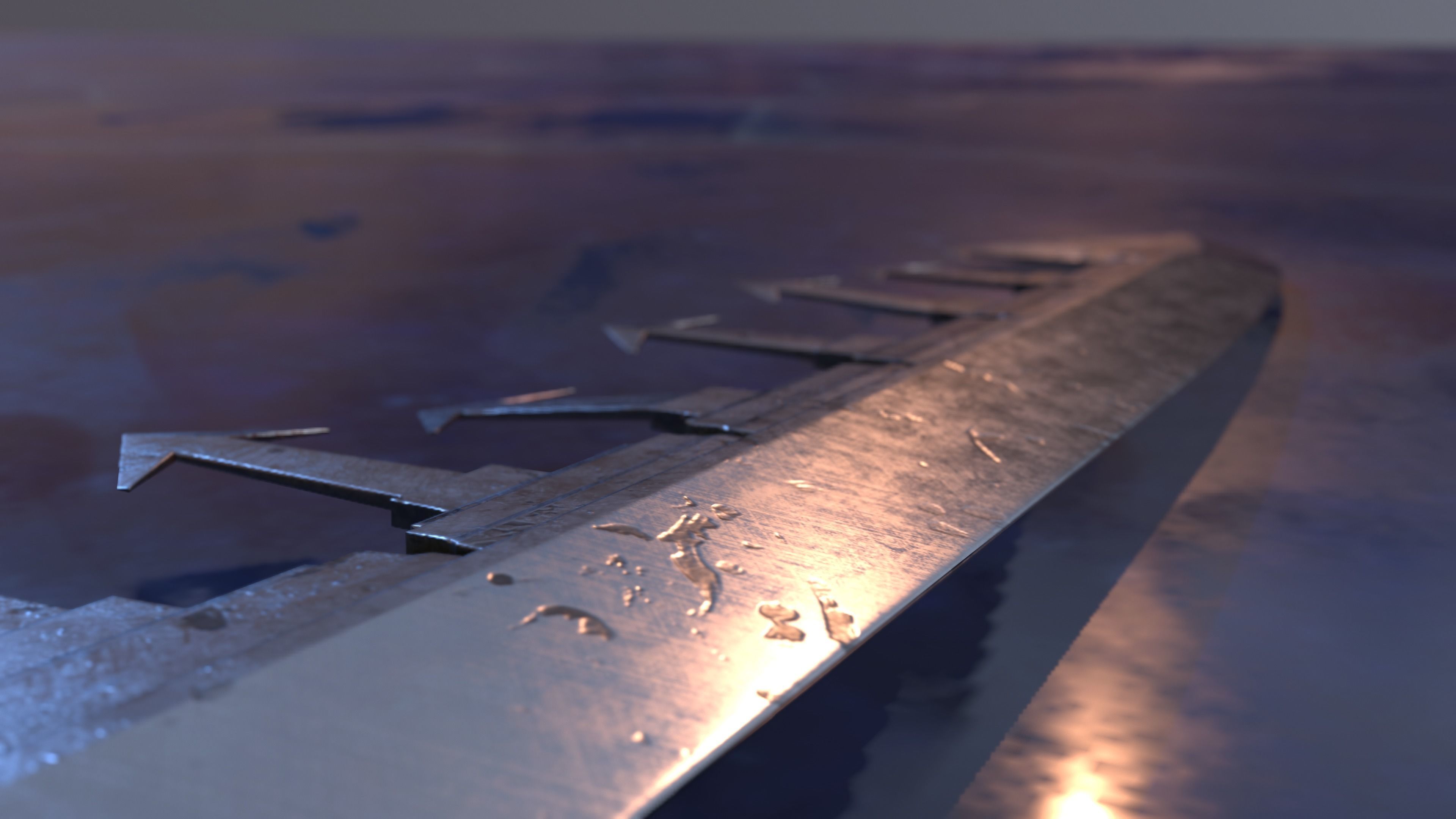 3D model Optimised realistic medieval weapon swordbreaker VR / AR / low ...