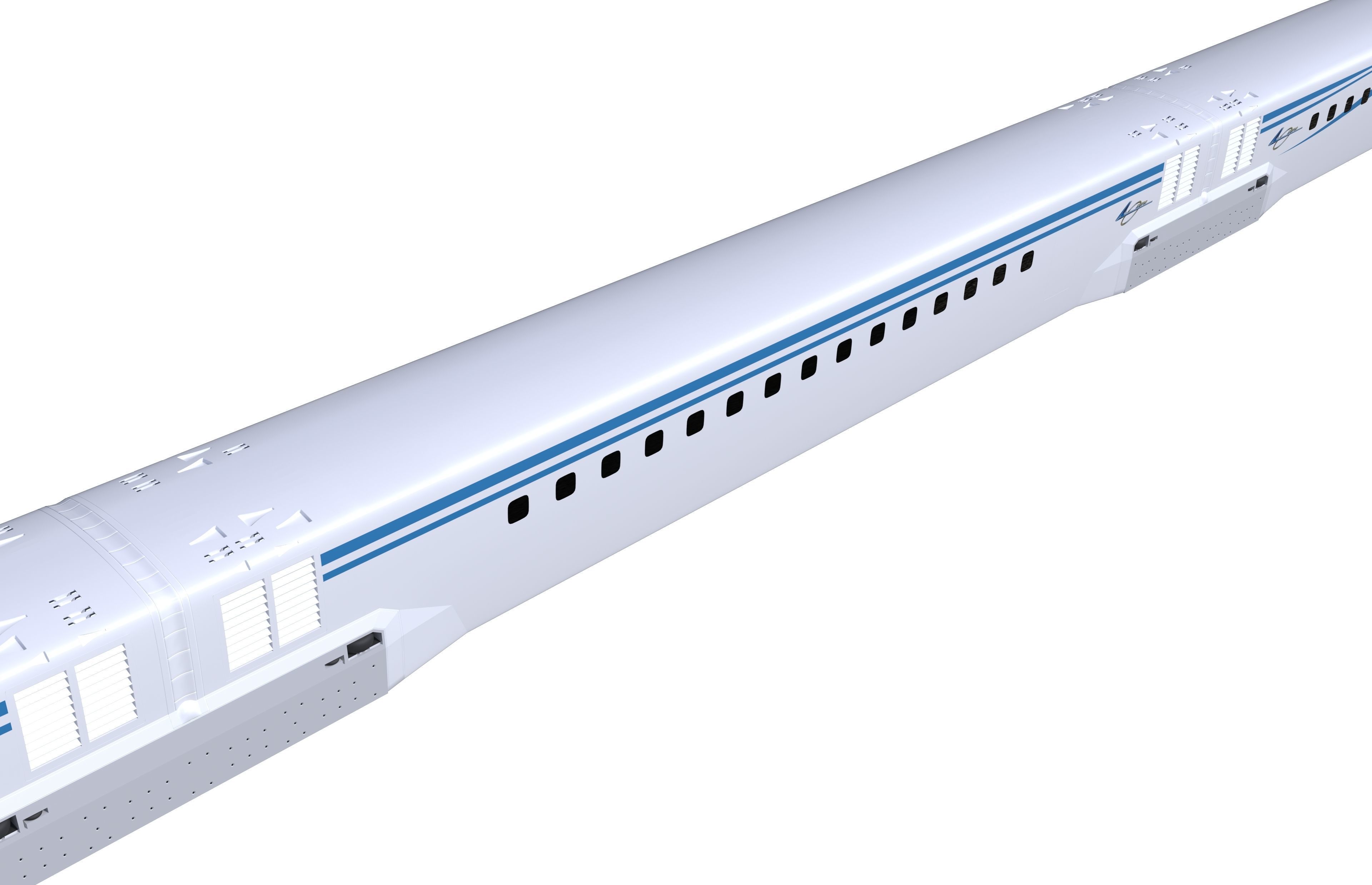 SCMaglev L0 Series Improved Version Shinkansen 3D model | CGTrader