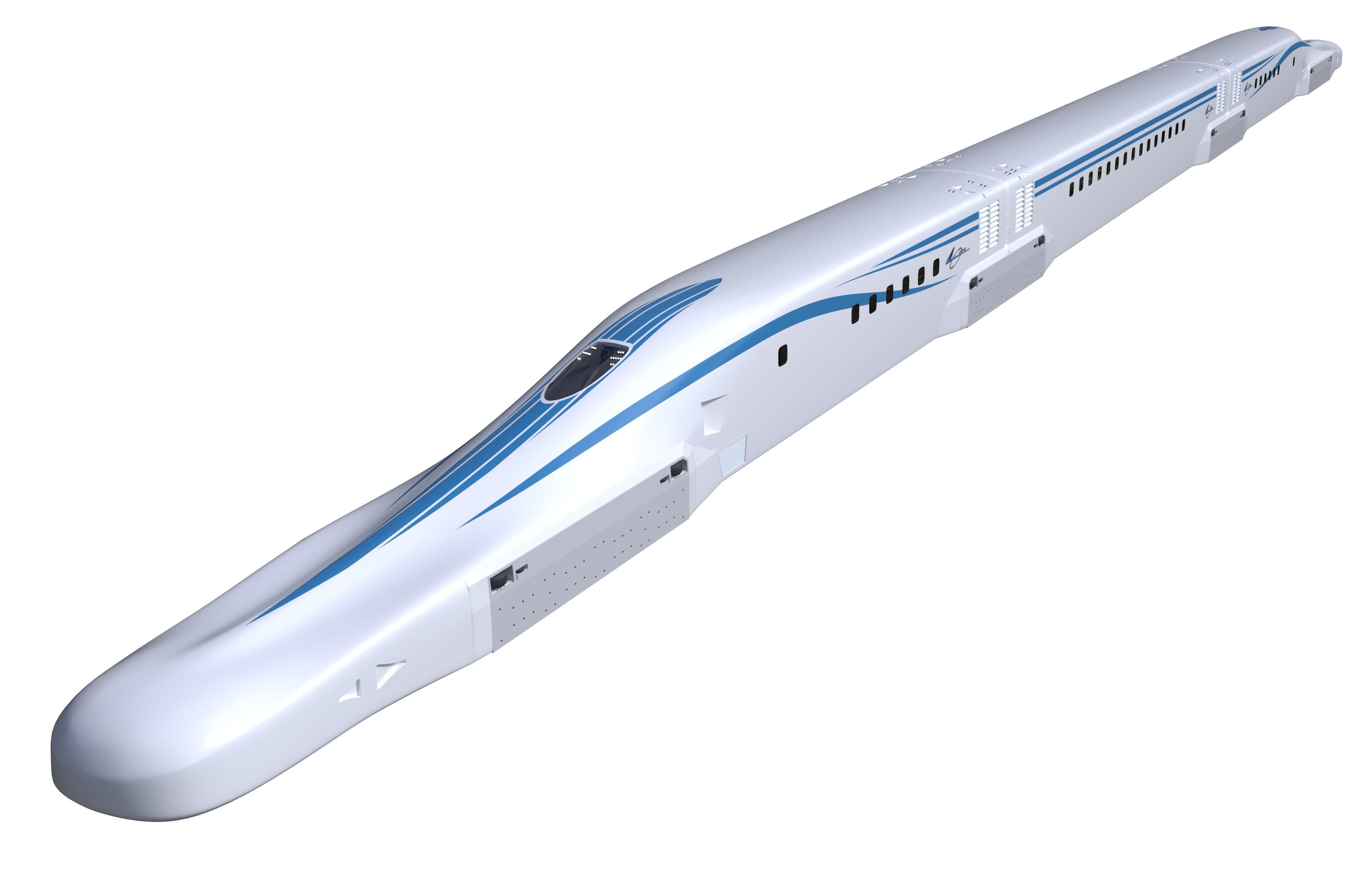 SCMaglev L0 Series Improved Version Shinkansen 3D model | CGTrader